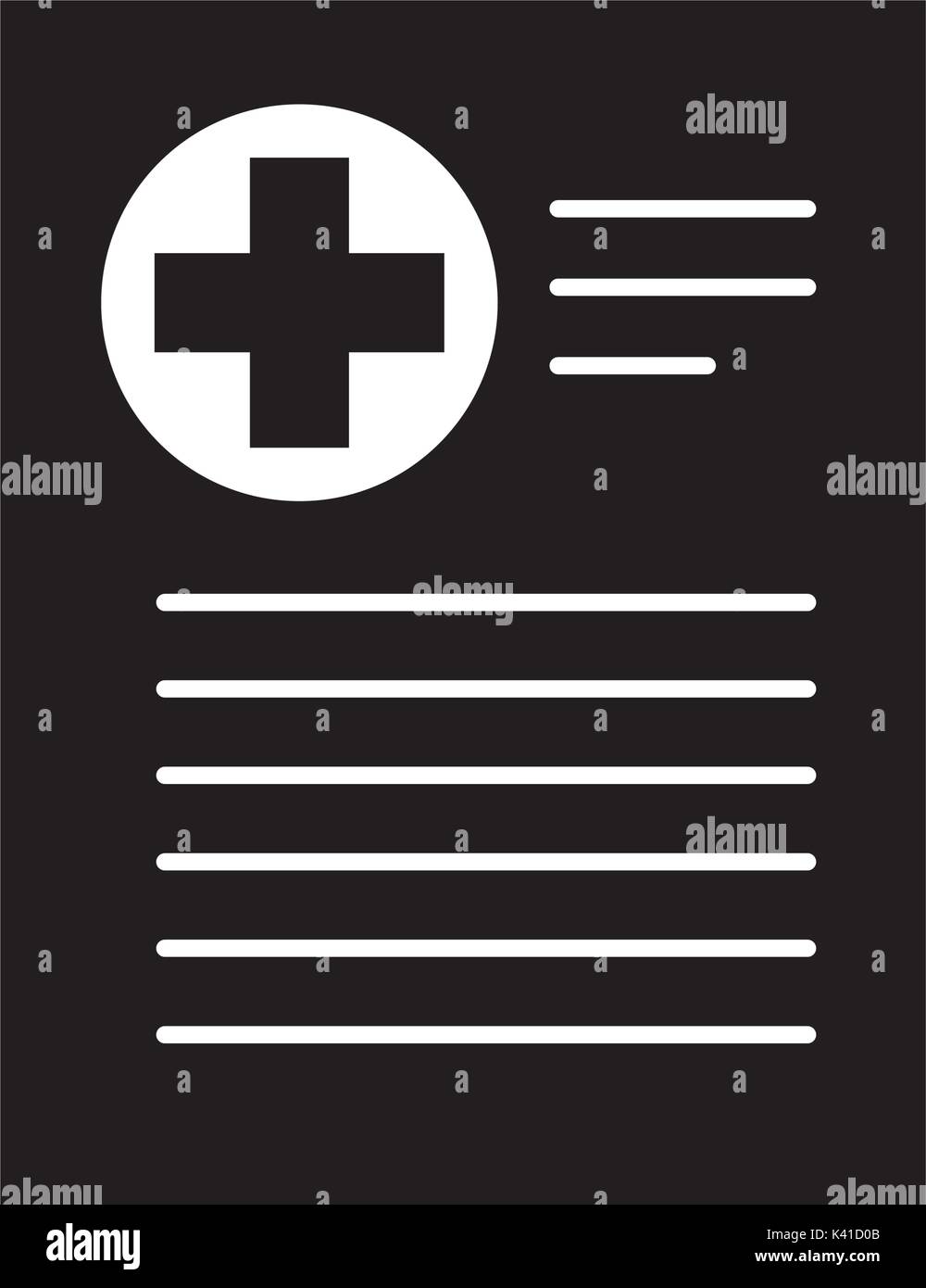 patient file icon medical report analysis diagnosis symbol Stock Vector ...