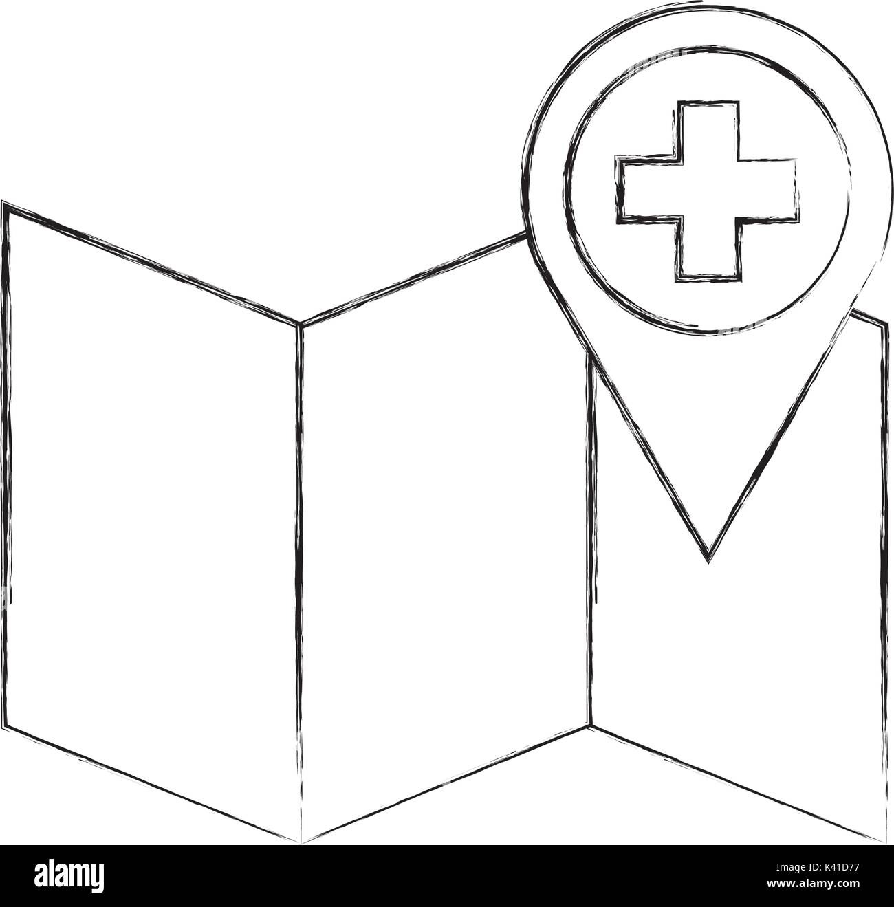 hospital pharmacy pointer on map location icon Stock Vector Image & Art ...