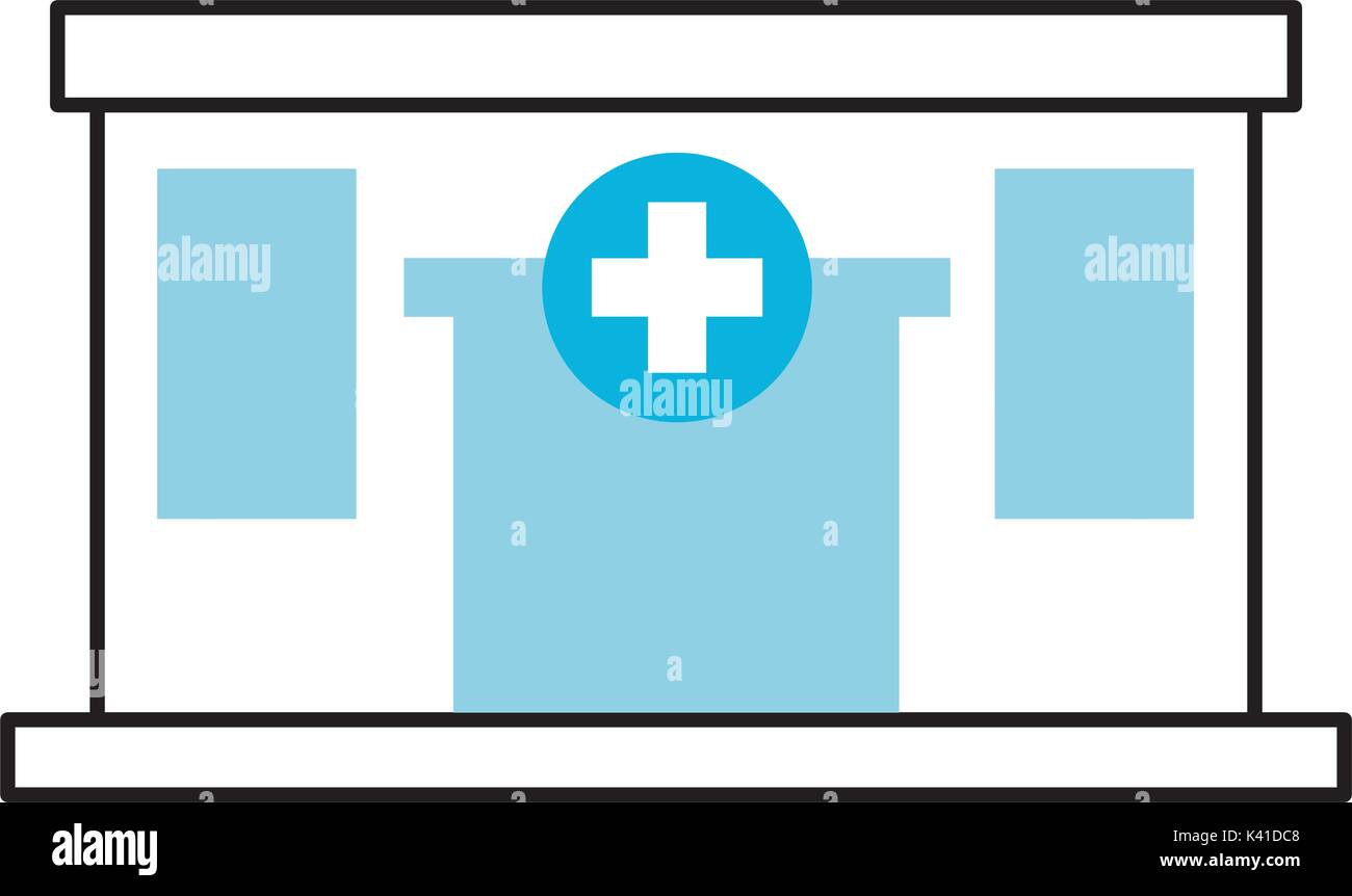 hospital building medical center front view icon Stock Vector Image ...