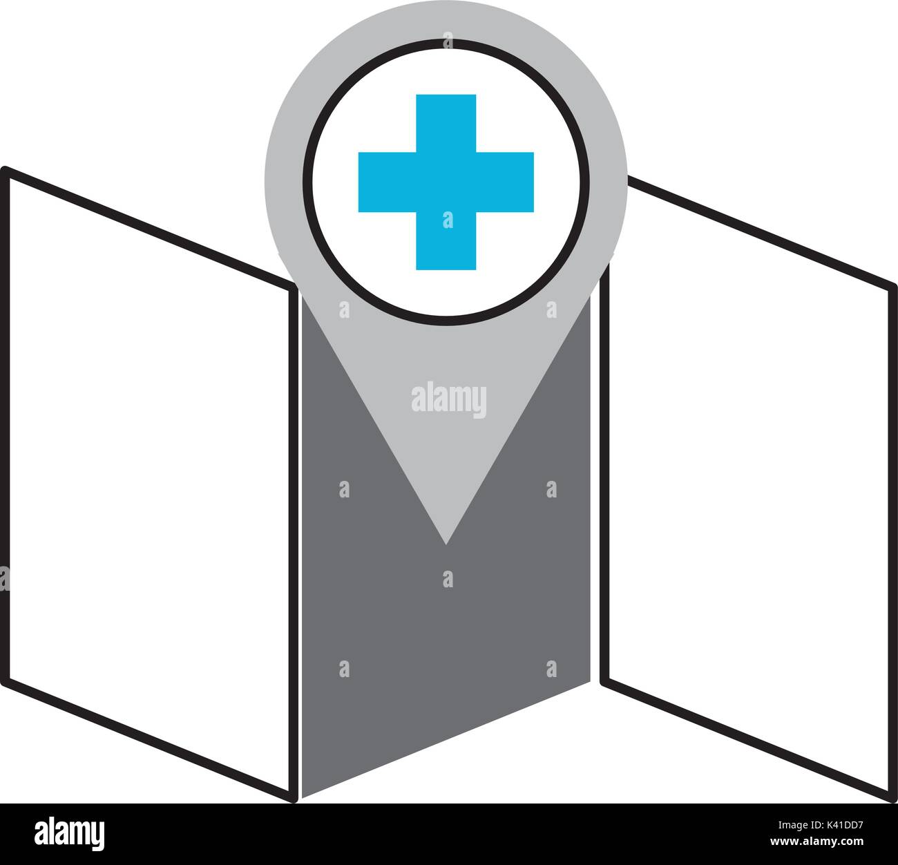 hospital pharmacy pointer on map location icon Stock Vector Image & Art ...