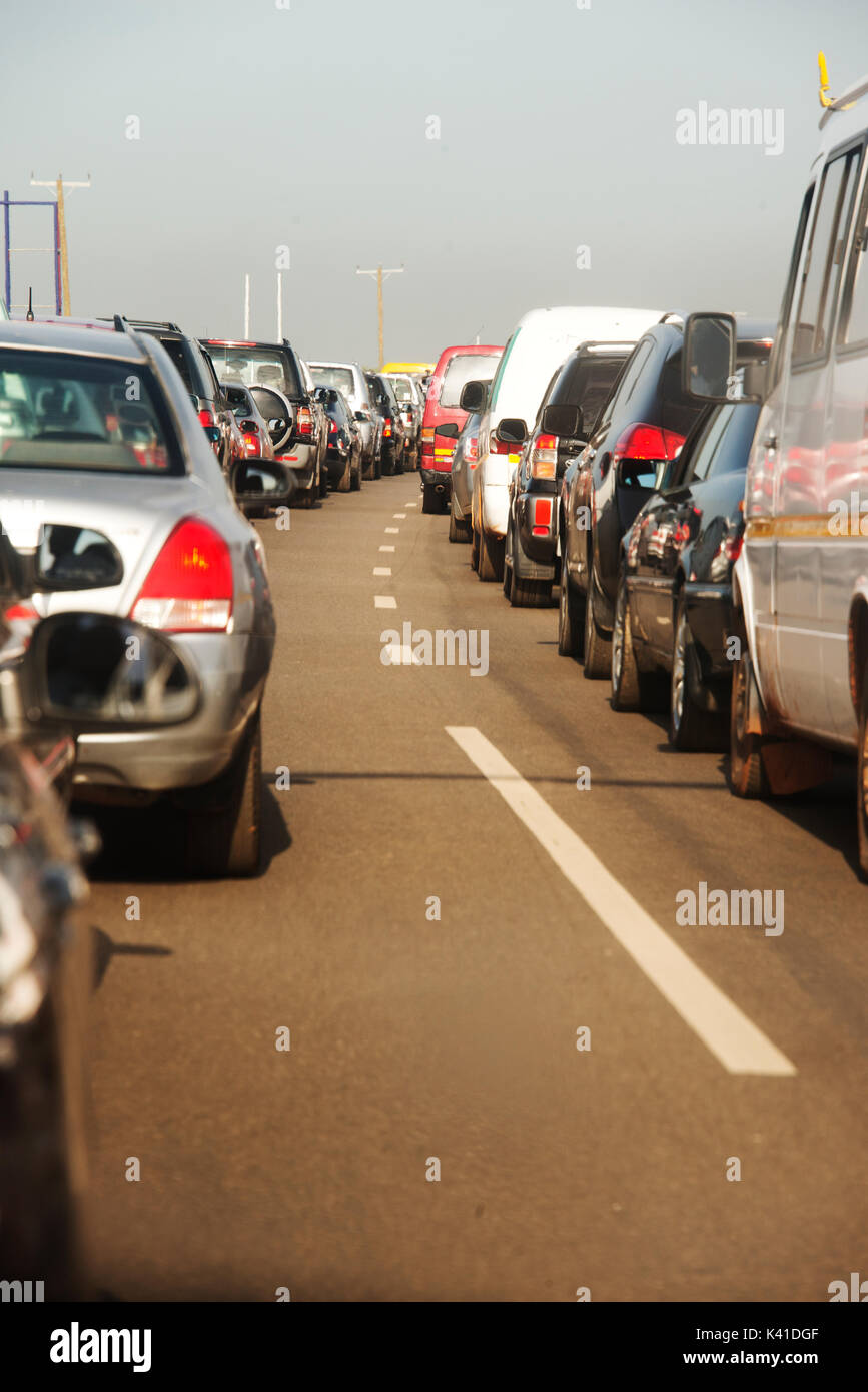 Traffic jam in Accra Stock Photo - Alamy