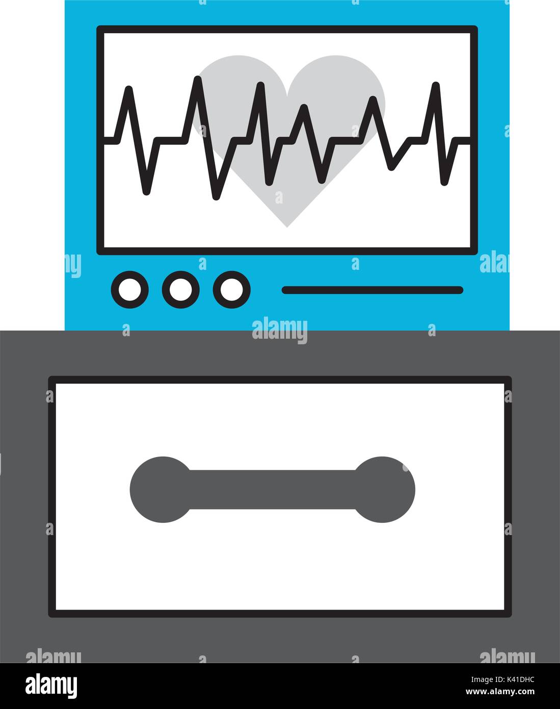 ecg machine displaying heartbeat monitoring Stock Vector Image & Art ...