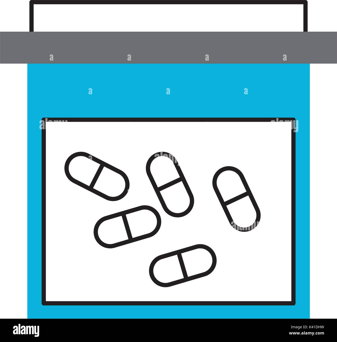 container pills pharmacy medicine healthcare symbol Stock Vector Image ...
