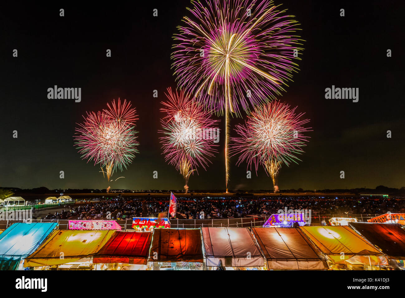 Fireworks in night city festival hi-res stock photography and images ...