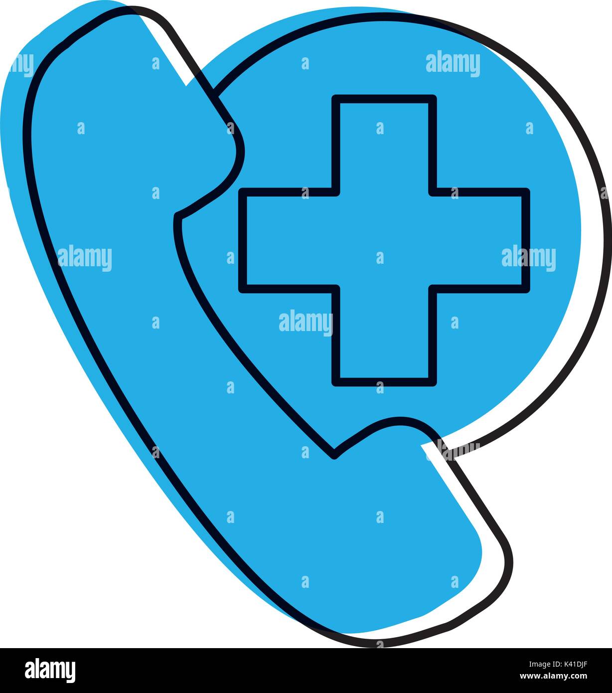 telephone service emergency hospital health care Stock Vector Image ...