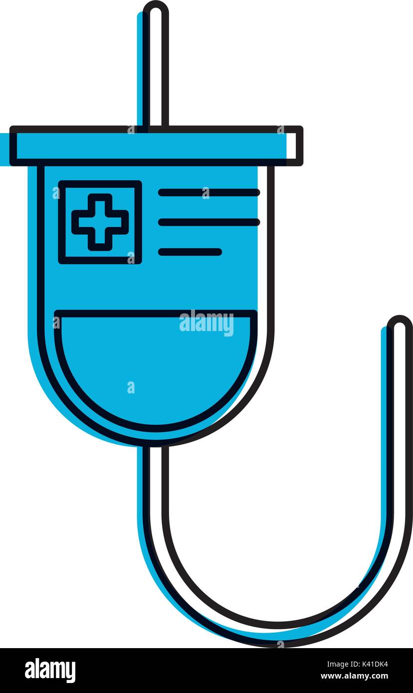 medical plastic bag iv hanging medicine treatment Stock Vector Image ...