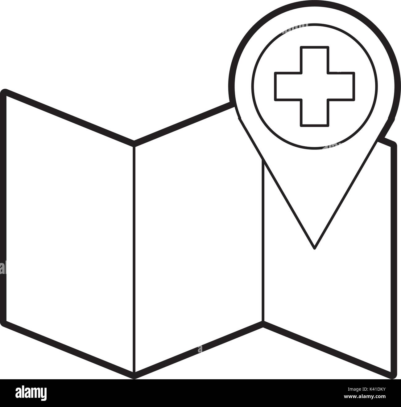 Pharmacy location icon outline hi-res stock photography and images - Alamy