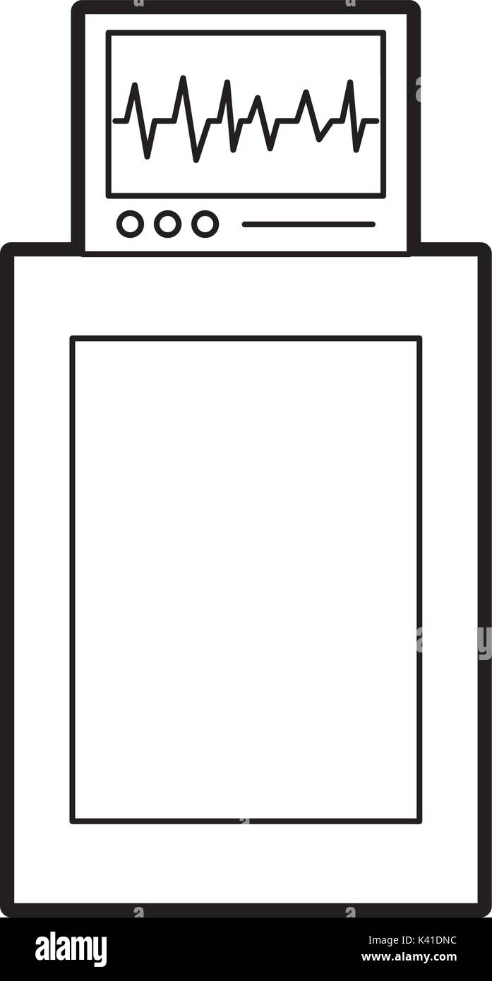 ecg machine displaying heartbeat monitoring Stock Vector Image & Art ...