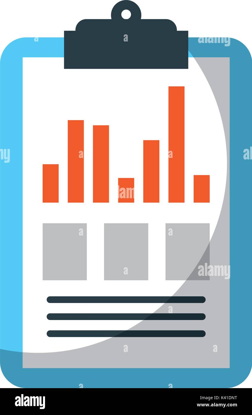 Clipboard business graph checklist Stock Vector Images - Alamy
