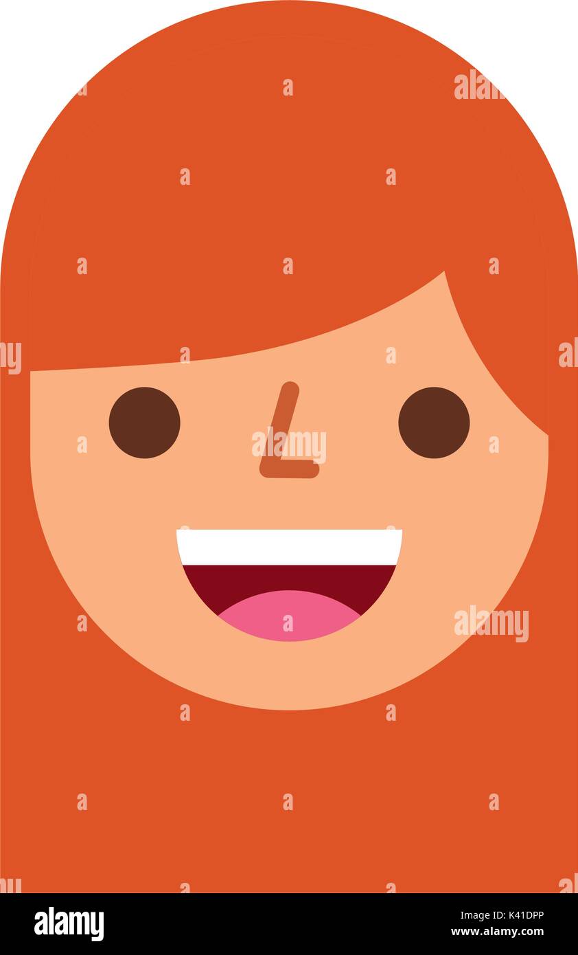 cartoon face girl smile avatar person icon Stock Vector Image & Art - Alamy