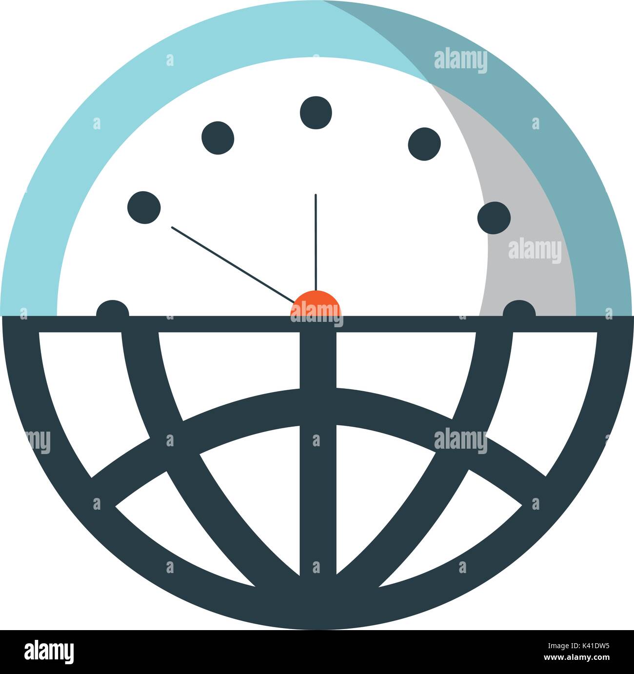 half globe plus half clock meaning time management Stock Vector Image ...