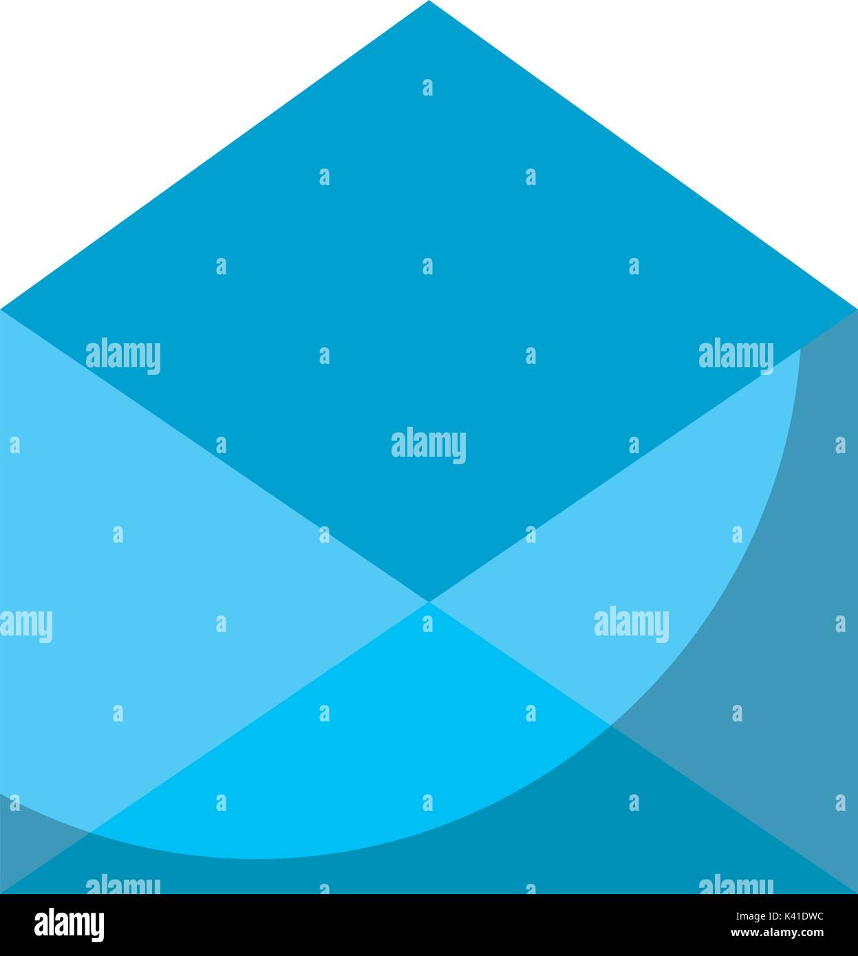 blue open envelope message mail concept Stock Vector Image & Art - Alamy