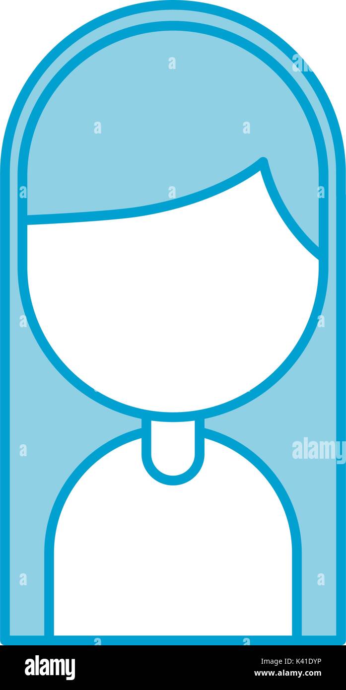 cartoon girl female character profile people young Stock Vector Image ...