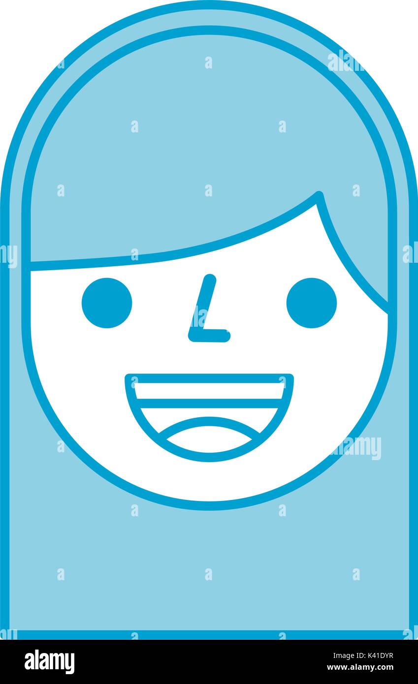 cartoon face girl smile avatar person icon Stock Vector Image & Art - Alamy