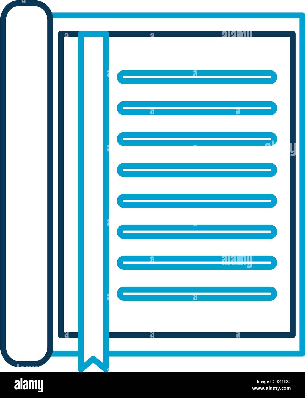 notebook with bookmark stationery office object element Stock Vector ...