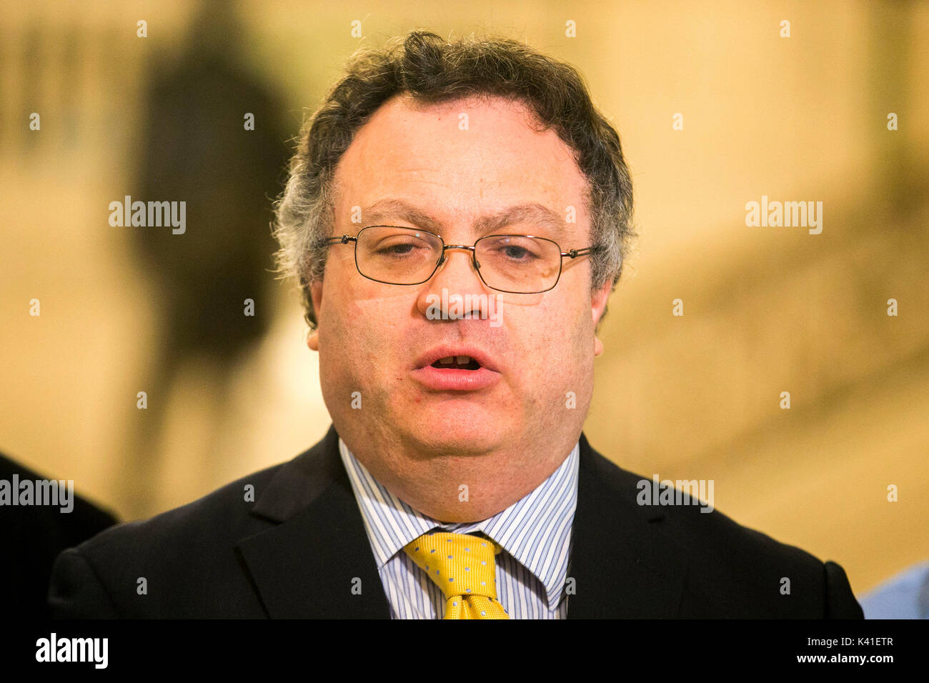 The Alliance Party's Stephen Farry at Stormont in Belfast, before ...
