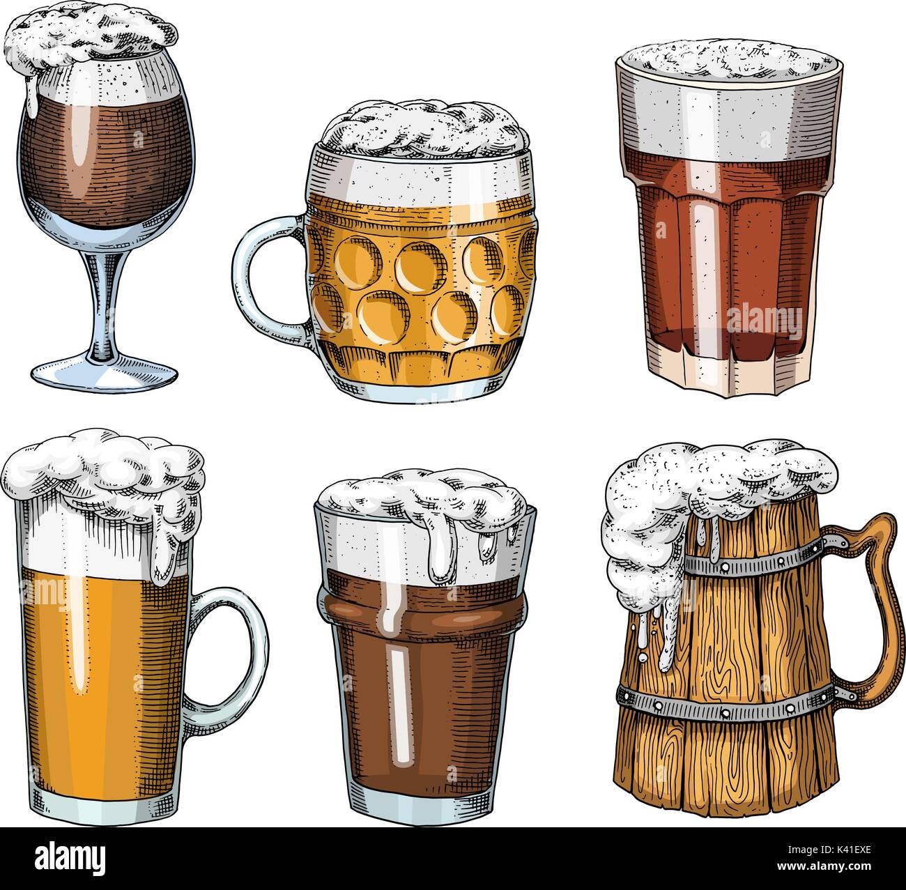 Old Beer Glasses With Logos