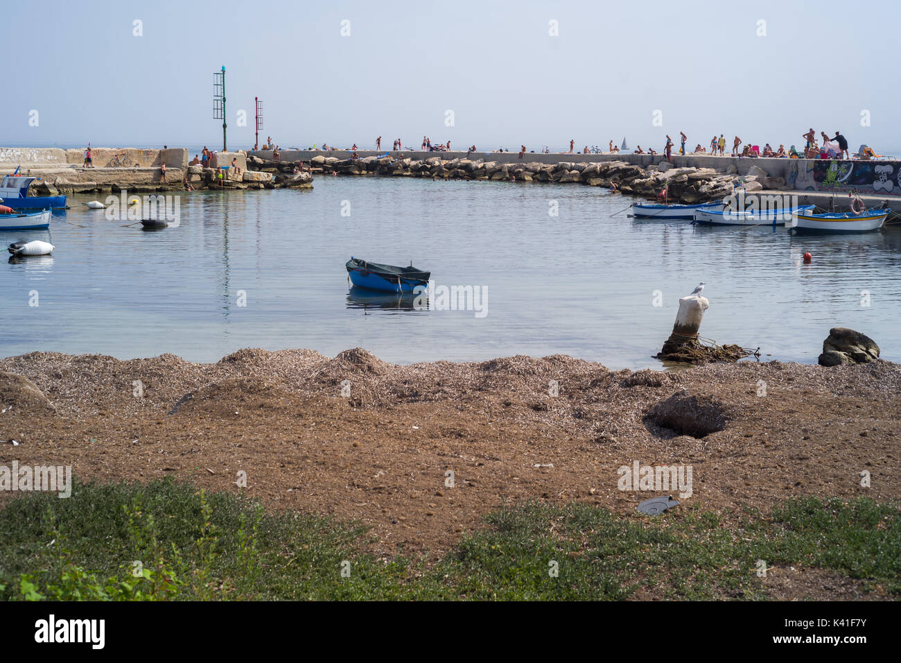 The cute town of Mola di Bari in Puglia region, Italy Stock Photo - Alamy