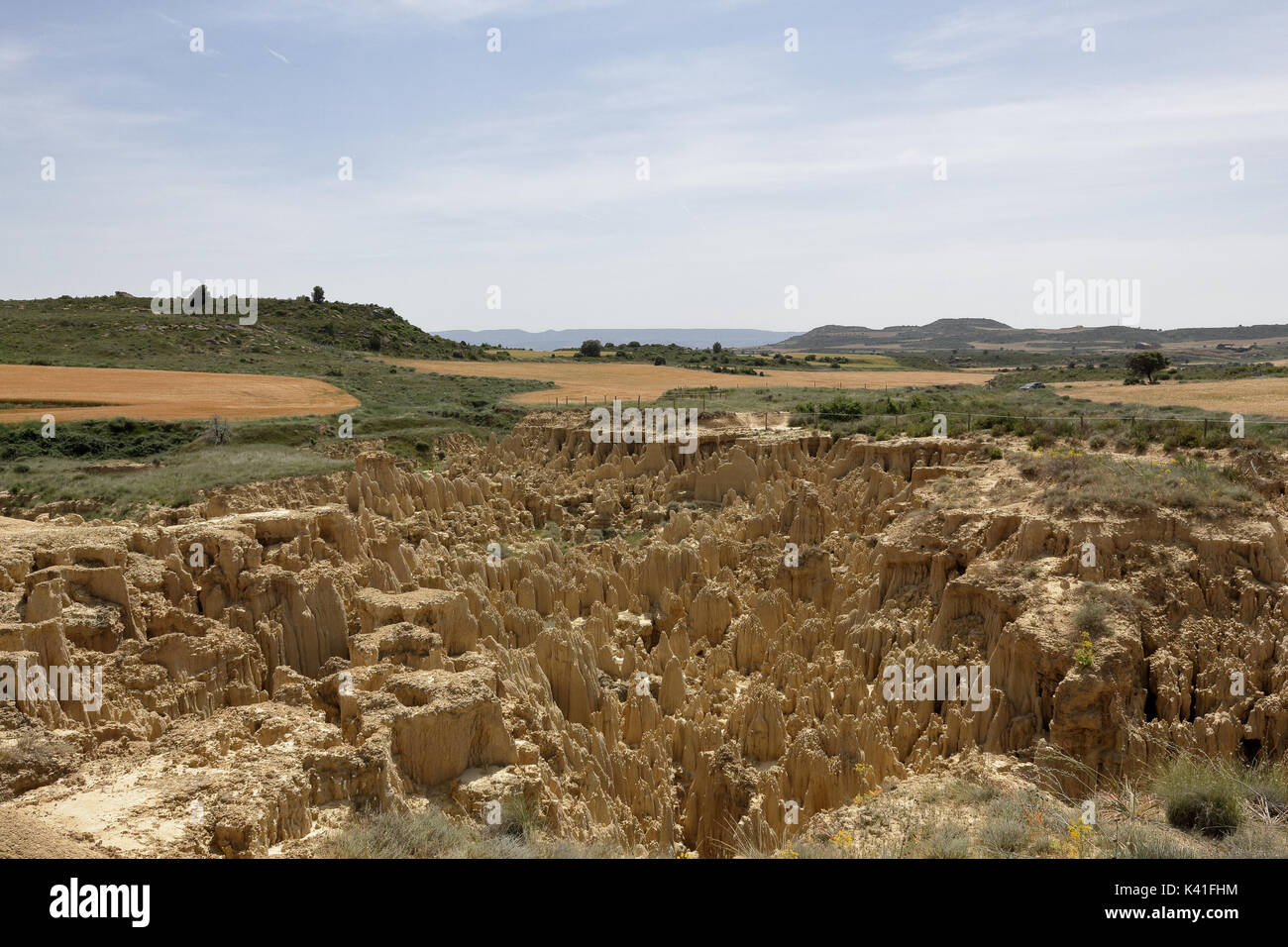Aguarales, a kastic geological formation in the Aragon region in Spain ...