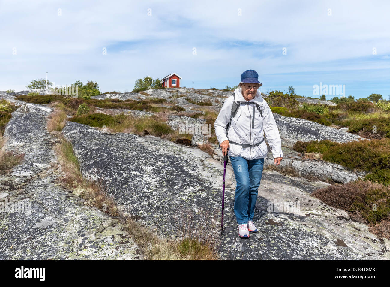 Using a walking stick hi-res stock photography and images - Alamy