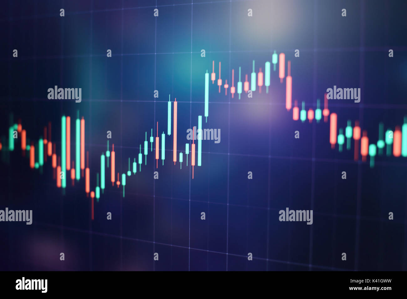 Business success and growth concept.Stock market business graph chart ...