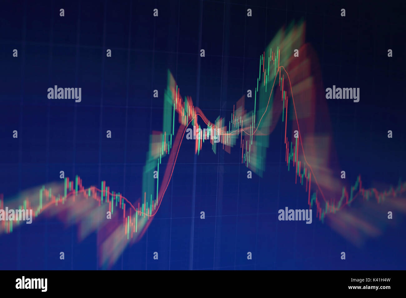 Business success and growth concept.Stock market business graph chart ...