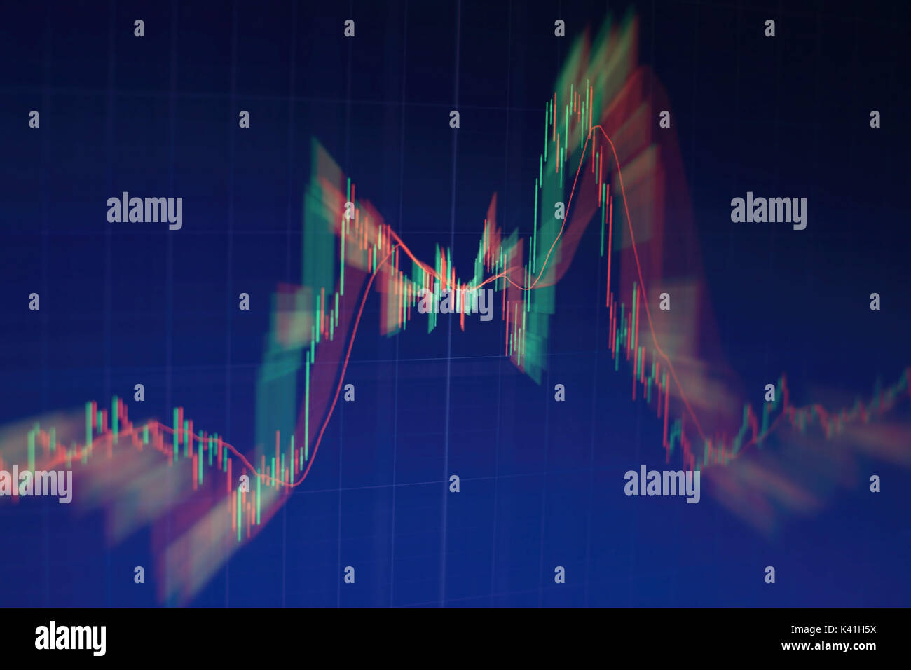 Business success and growth concept.Stock market business graph chart ...
