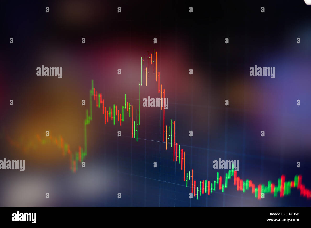Business success and growth concept.Stock market business graph chart ...