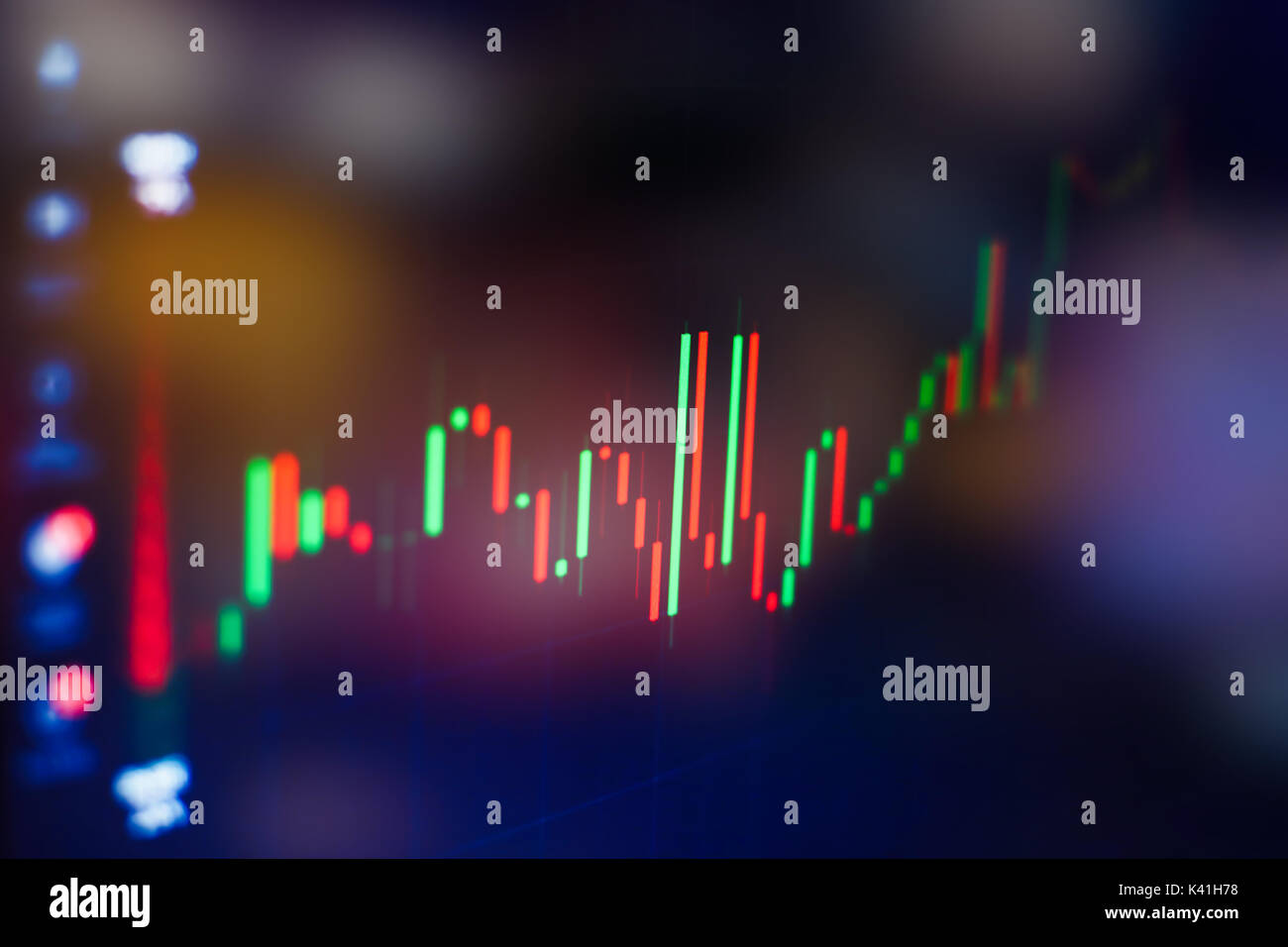 Business success and growth concept.Stock market business graph chart ...