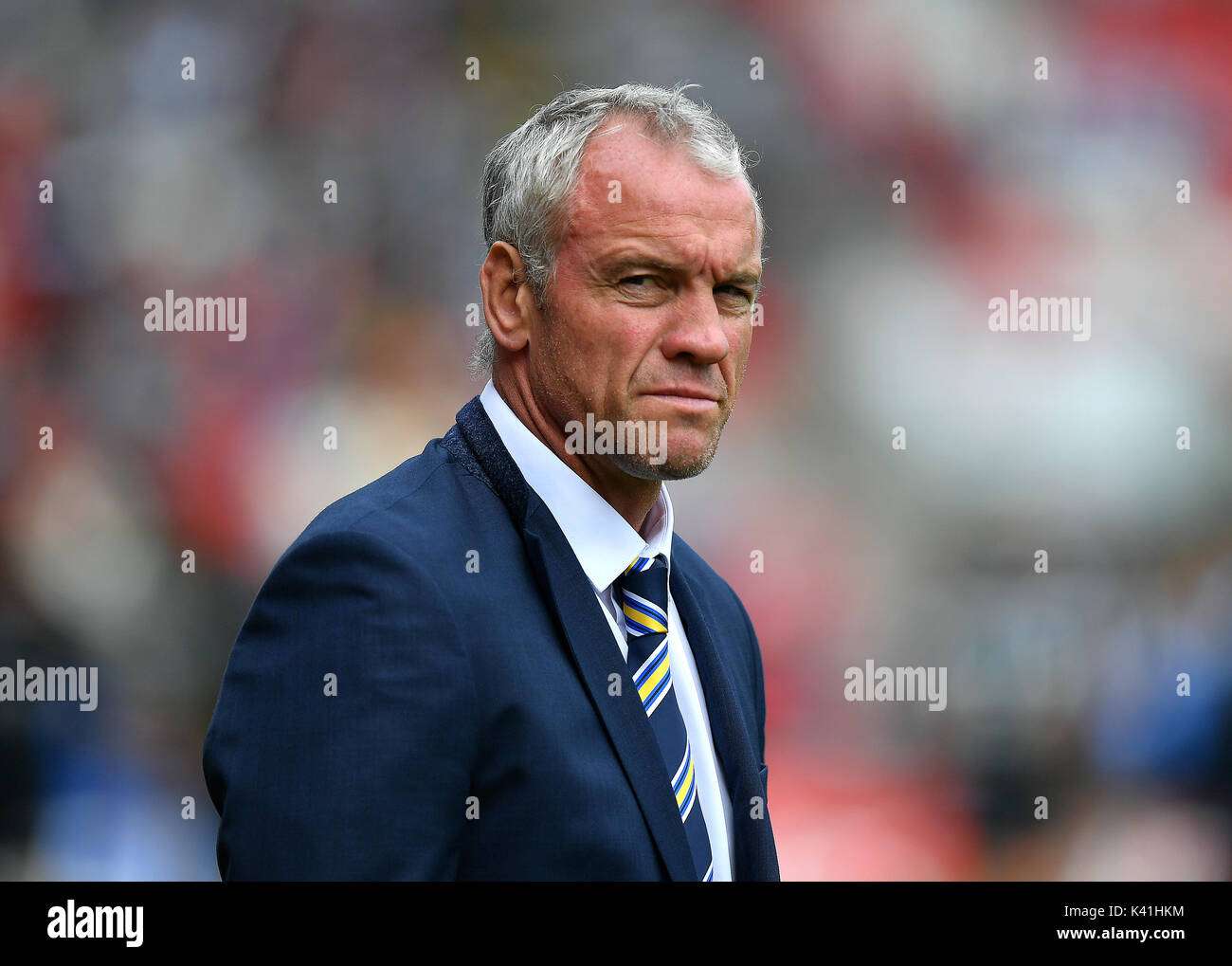 Leeds United manager Thomas Christiansen Stock Photo - Alamy
