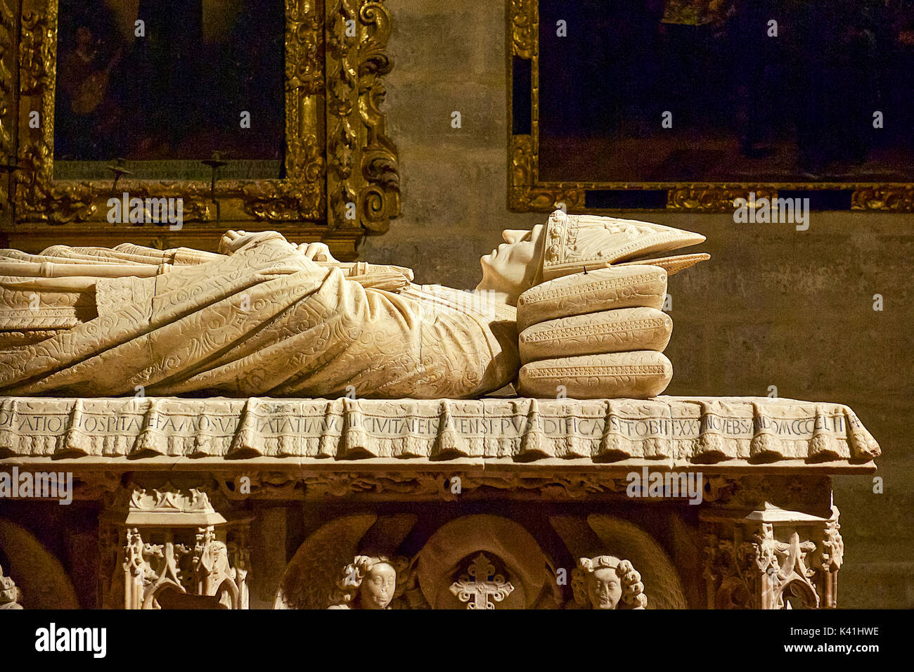 Coffin at Seville Cathedral Stock Photo - Alamy