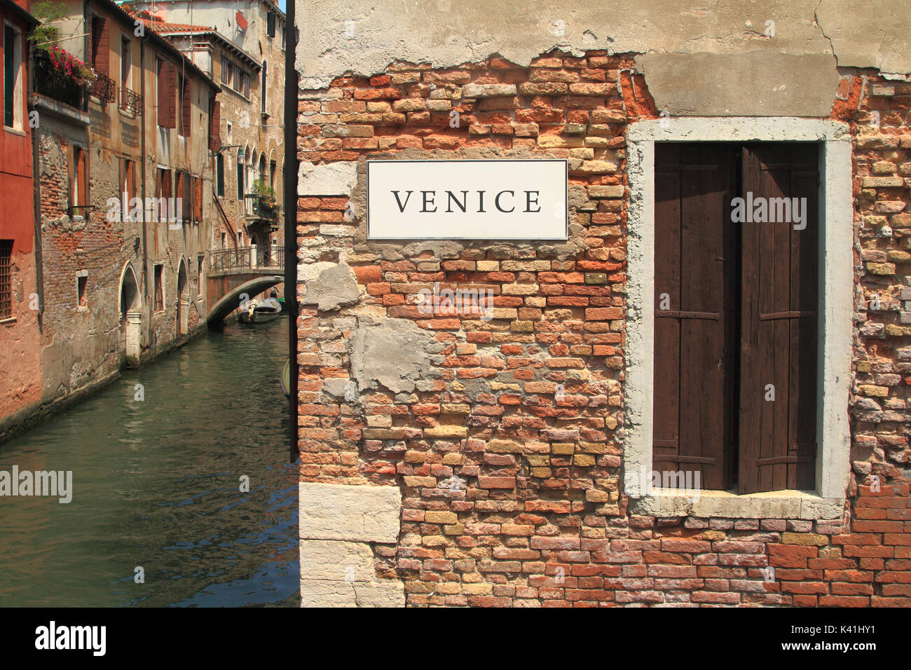 Traditional building wall in Venice, Italy Stock Photo - Alamy