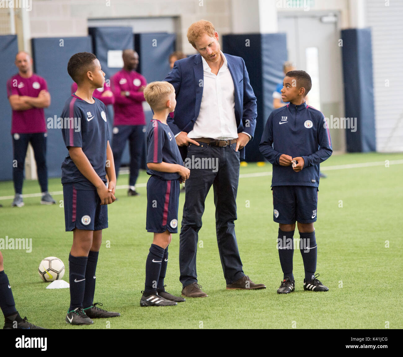 Prince Harry at a Coach Core training session with local schoolchildren ...