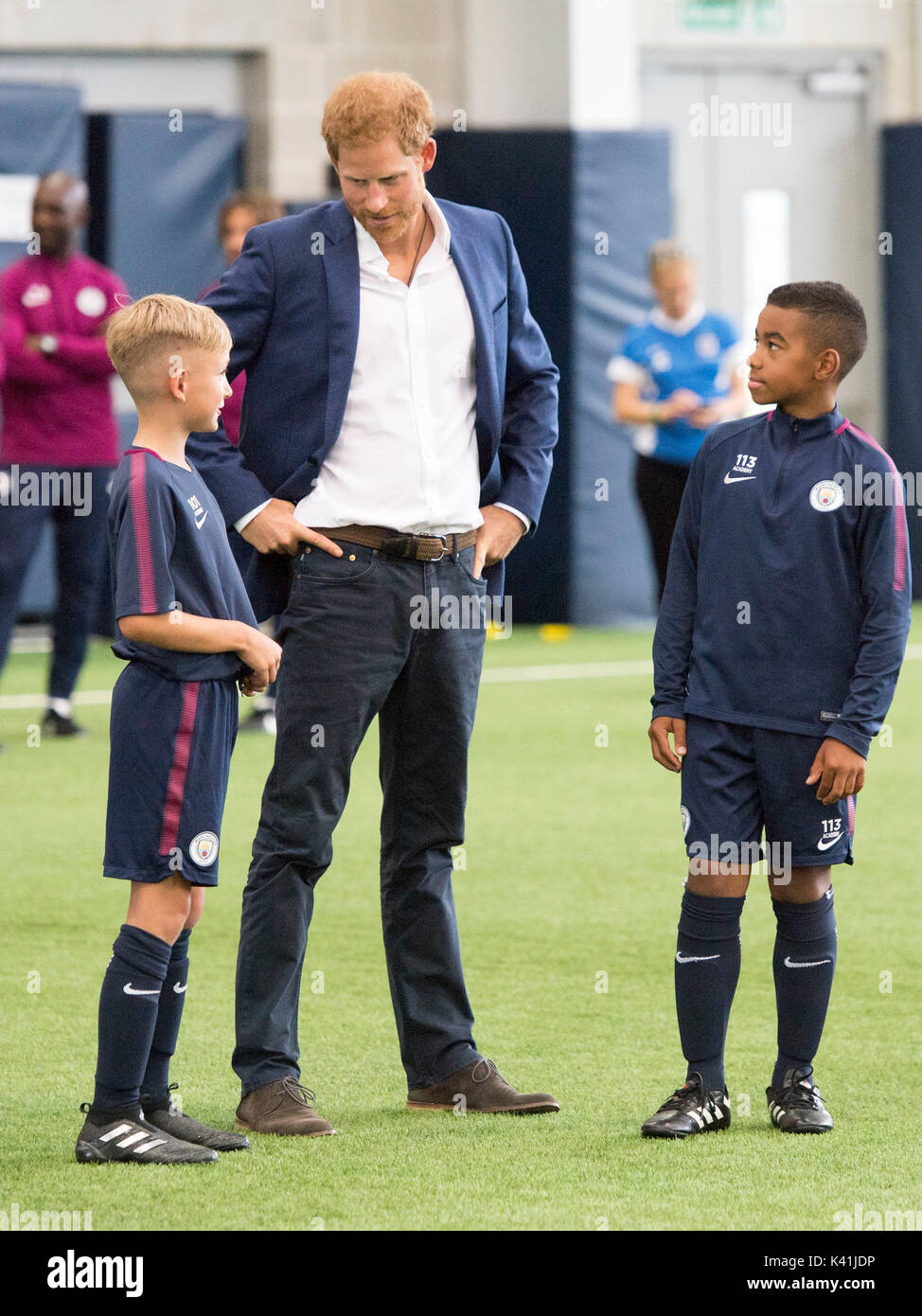 Prince Harry at a Coach Core training session with local schoolchildren ...