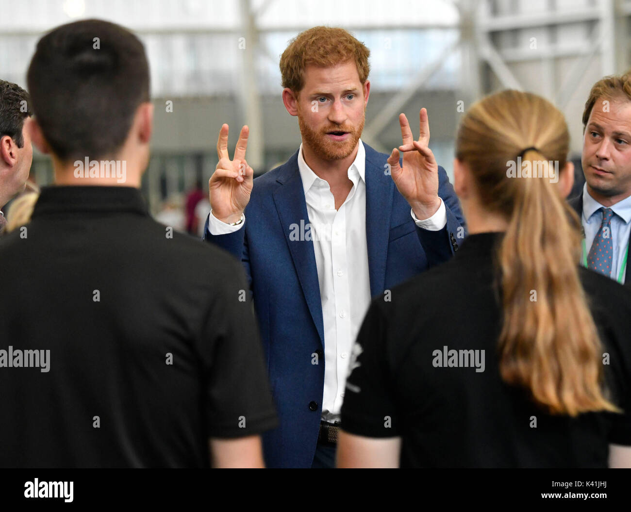 Prince Harry at a Coach Core training session with local schoolchildren ...