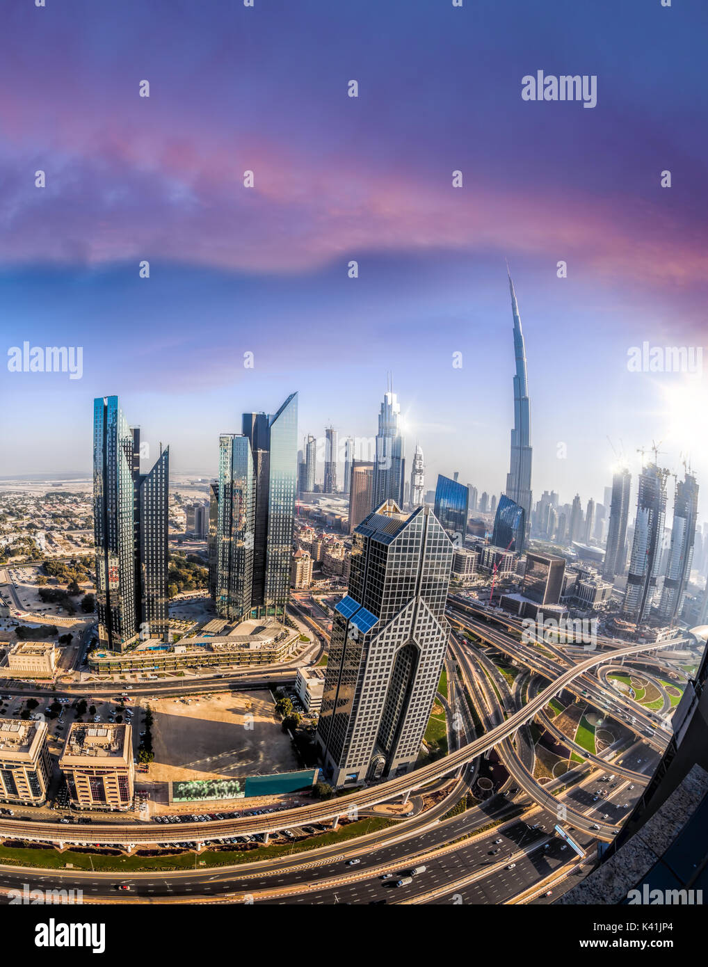 Cityscape of Dubai with modern futuristic architecture , United Arab ...
