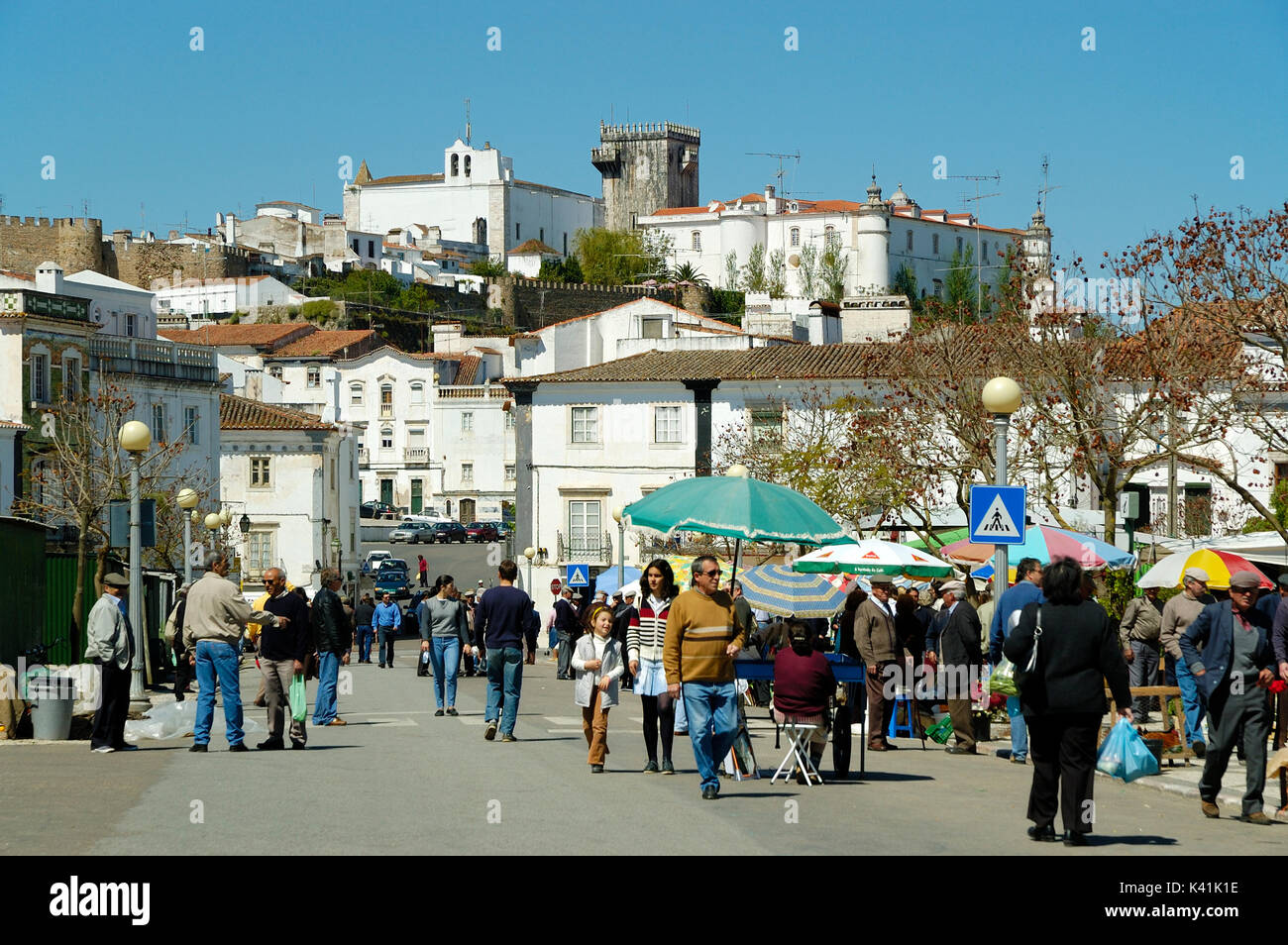 Street market in Estremoz. Alentejo, Portugal Stock Photo - Alamy