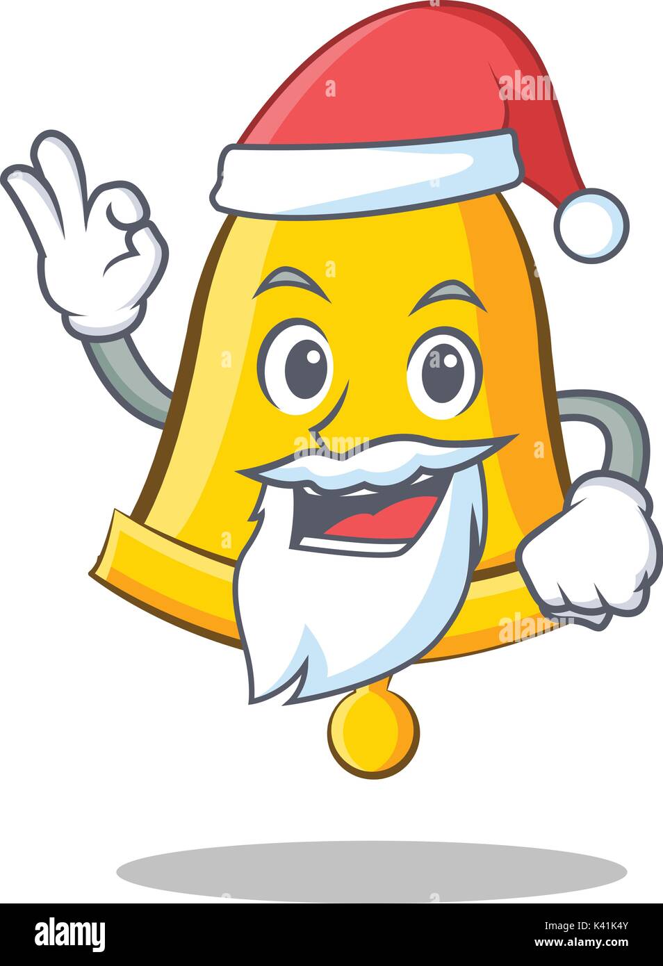 Santa school bell character cartoon Stock Vector Image & Art - Alamy