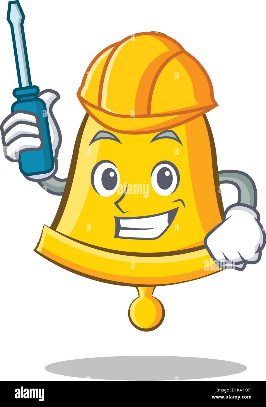 School bell cartoon character hi-res stock photography and images - Alamy