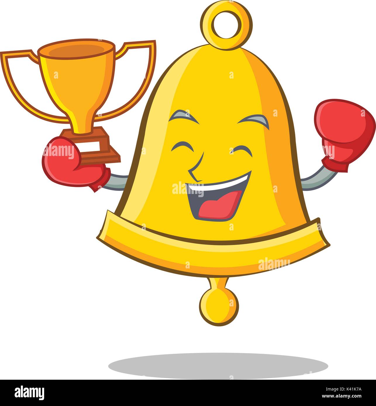 Boxing winner school bell character cartoon Stock Vector Image & Art ...