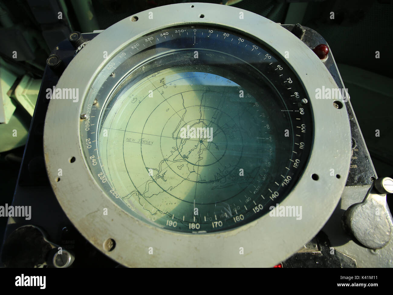 compass in intrepid sea air space museum in New York Stock Photo - Alamy