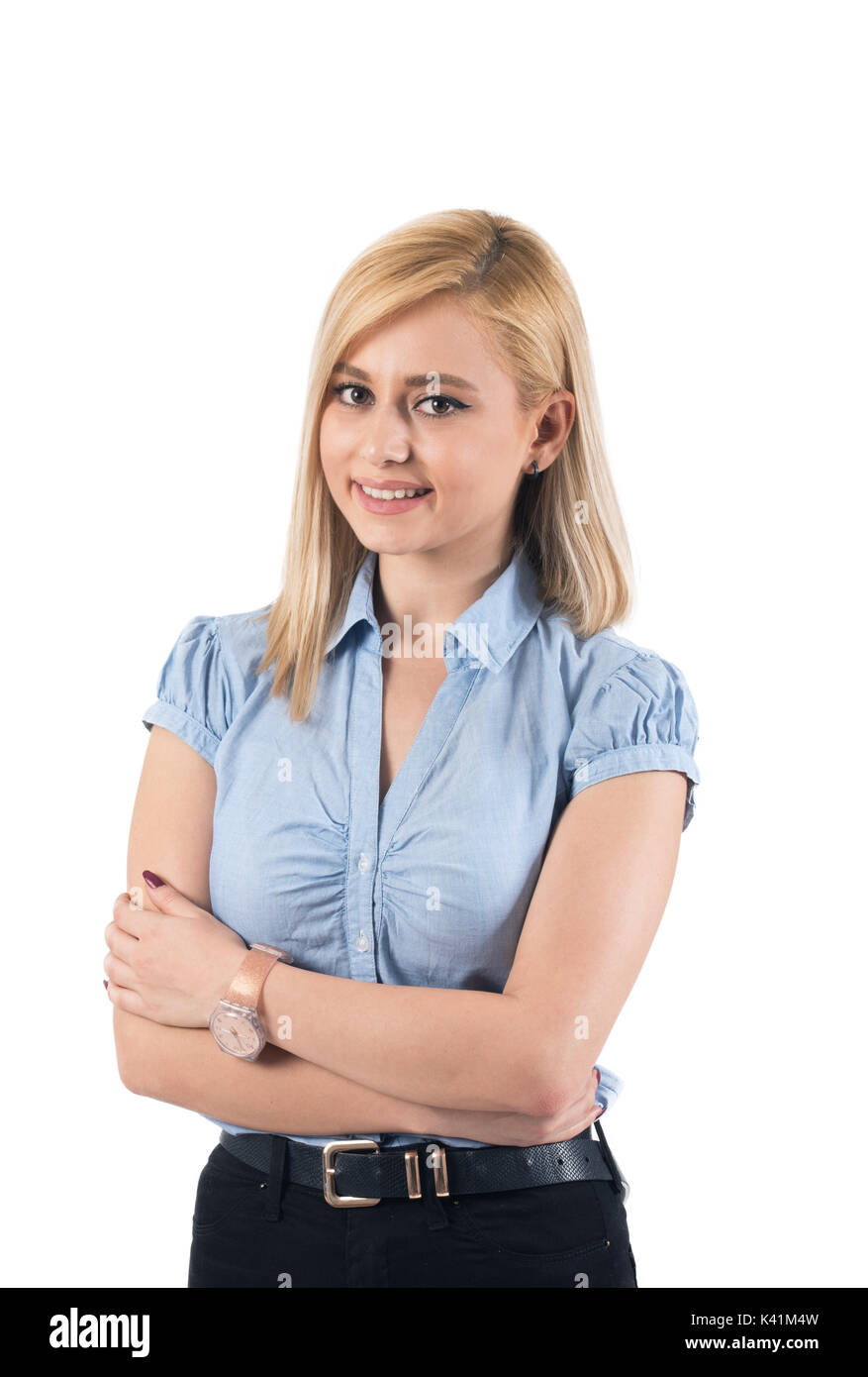 Arms folded attractive hi-res stock photography and images - Alamy