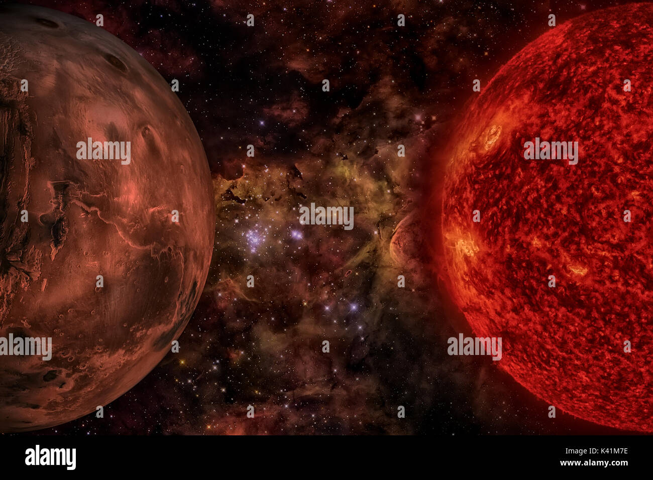 Solar System - Mars. It is the fourth planet from the Sun. Mars is a ...
