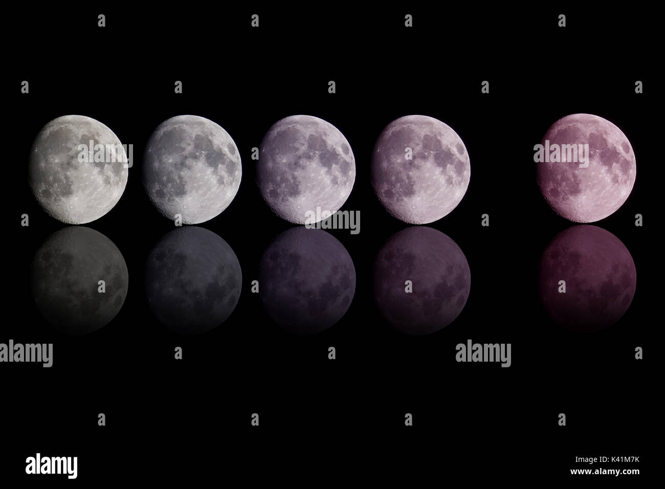 gradient color moon on black Stock Photo - Alamy
