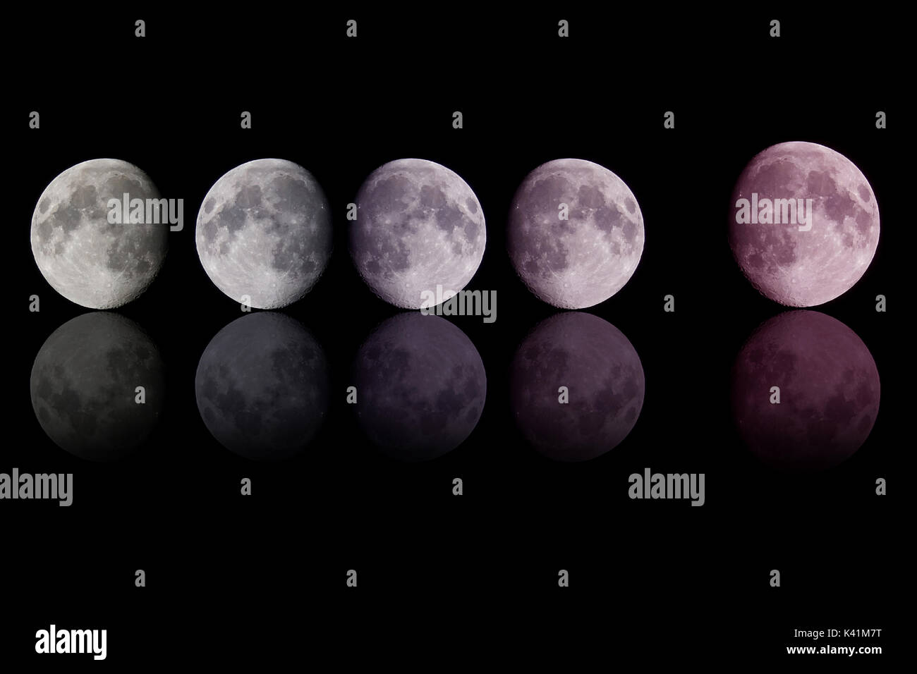 gradient color moon on black Stock Photo - Alamy