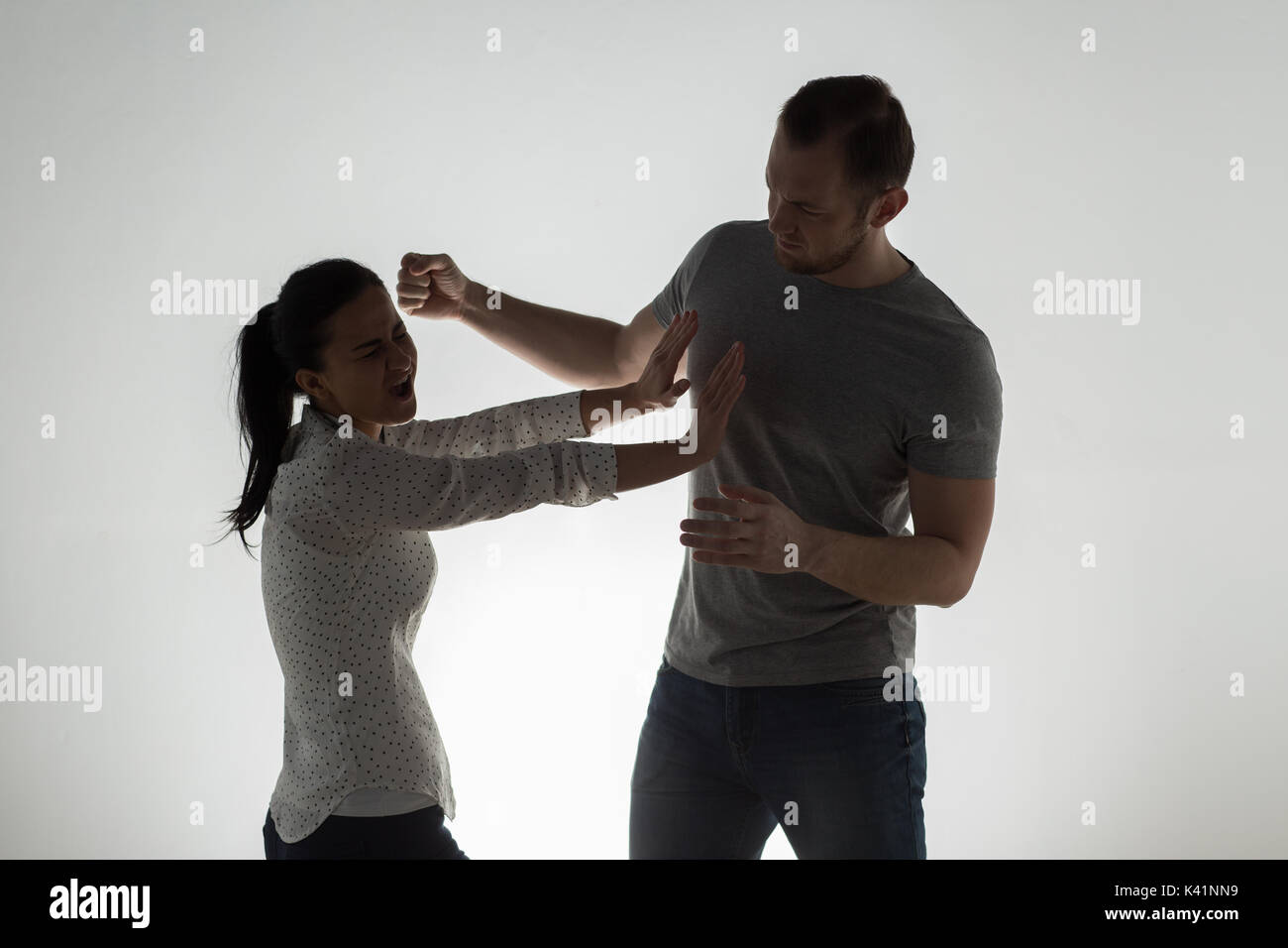 angry couple having fight Stock Photo - Alamy