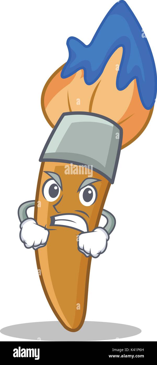 Angry paint brush character cartoon Stock Vector Image & Art - Alamy
