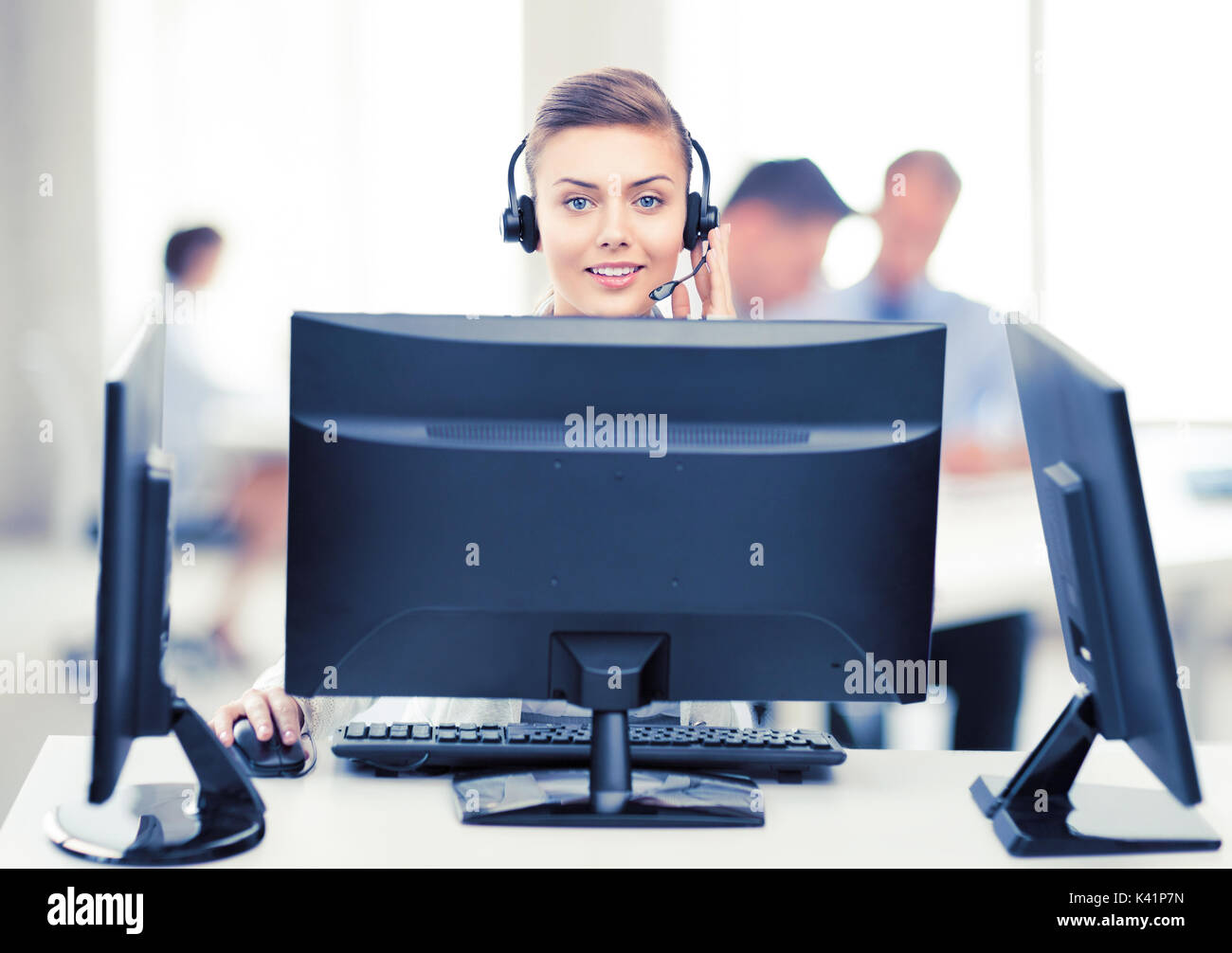 Helpline staff hi-res stock photography and images - Alamy