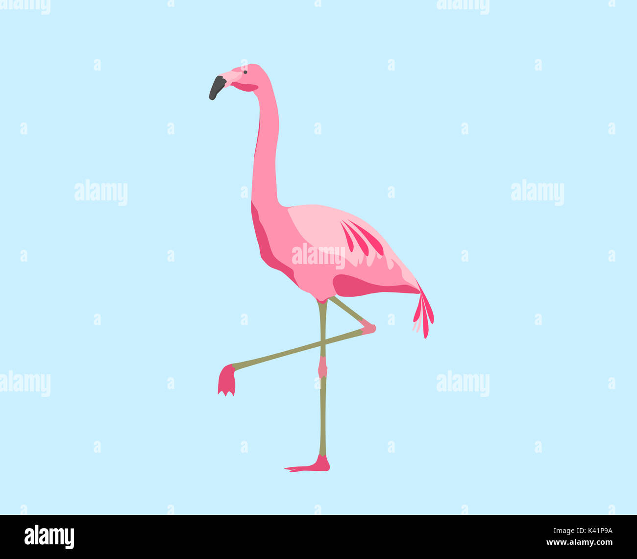 Flamingo cartoon illustration hi-res stock photography and images - Alamy
