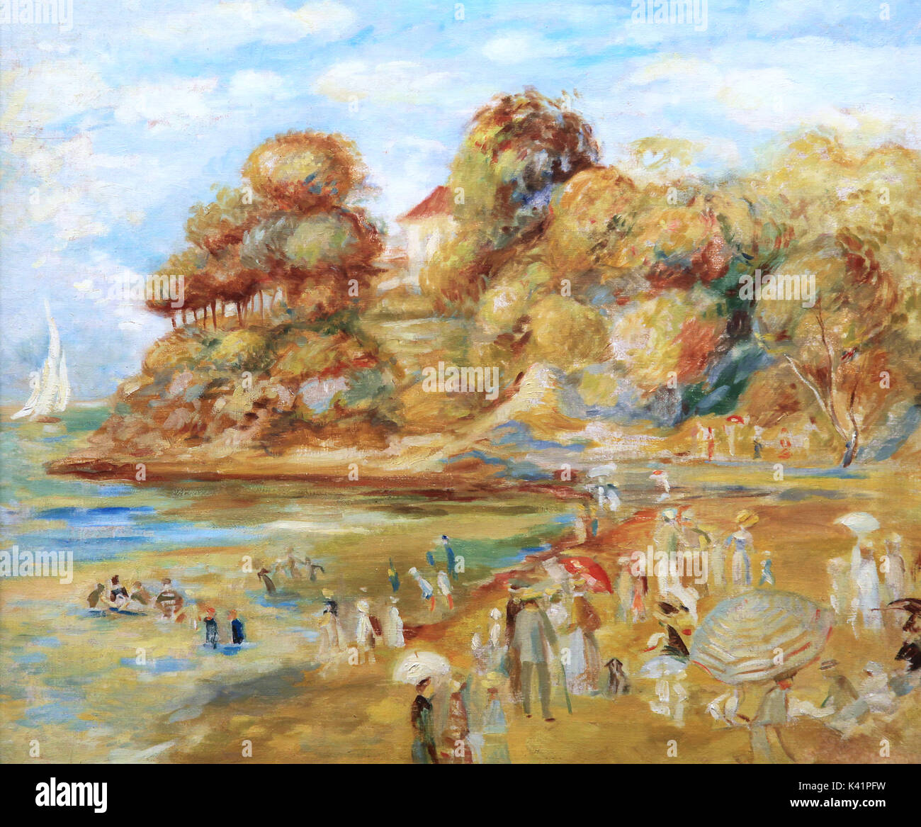 Pornic Beach 1892 painting by Auguste Renoir 1841-1919 Stock Photo - Alamy